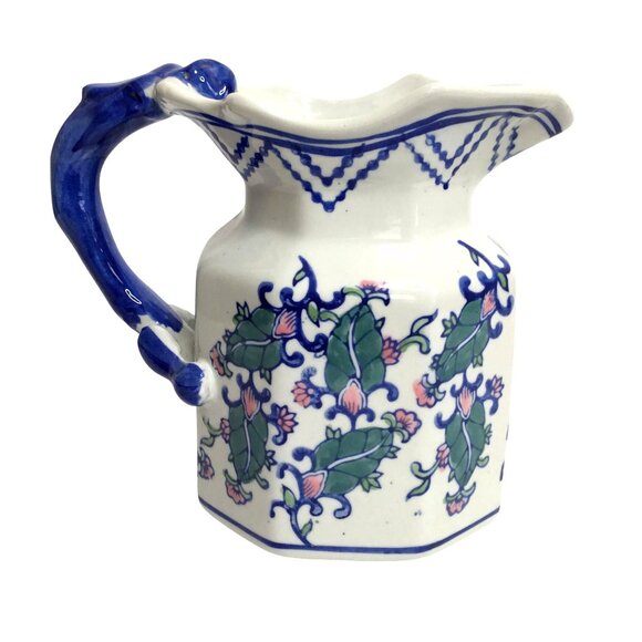 China | Accents | Vintage Chinese Ceramic Pitcher With Floral Design ...